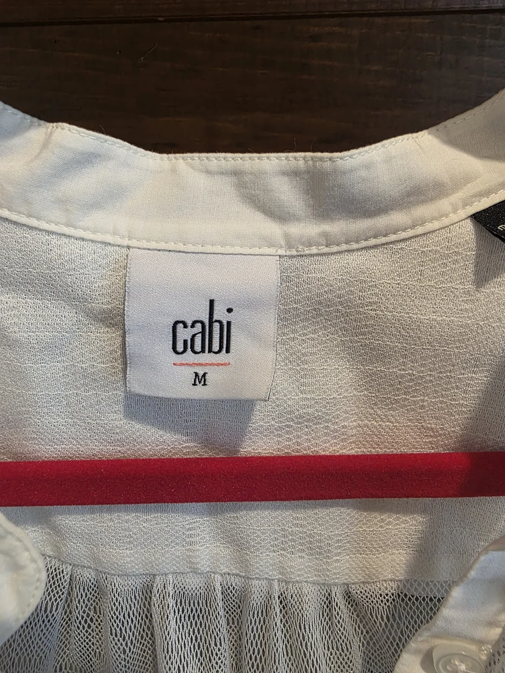 CAbi | Tops | Cabi White Sheer Lace Overlay Blouse With Tank | Poshmark